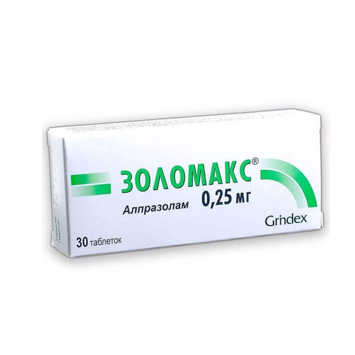 Zolomax - ზოლომაქსი 0.25მგ 30 ტაბლეტი *026415 - ყველაზე დაბალ ფასად