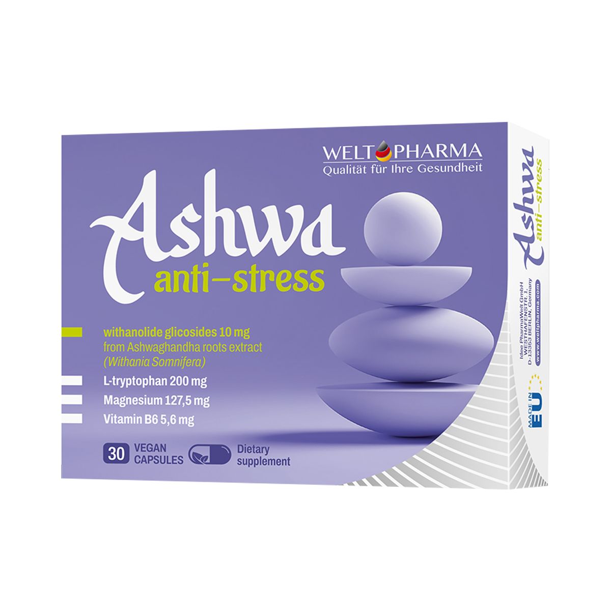 აშვა ანტი-სტრესი - Ashwa Anti-Stress 30 კაფსულა